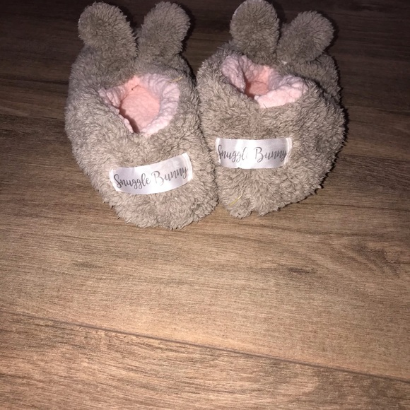 Shoes | Snuggle Bunny Punk And Gray Slippers | Poshmark